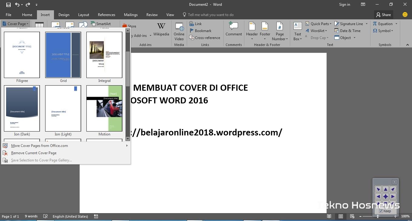 Cara Membuat Cover di Word 2010 Yang Menarik Dan Bagus