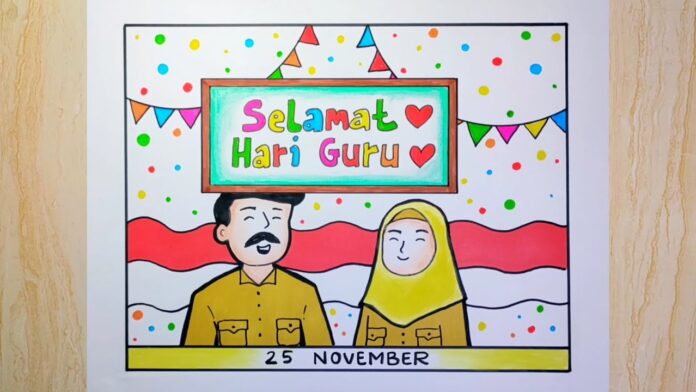 30+ Contoh Gambar Poster Hari Guru Tahun 2025 , Mudah Ditiru!