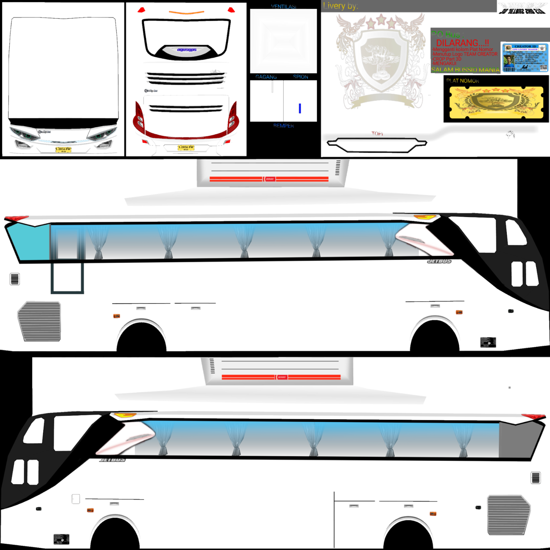Download Template Livery BUSSID SHD, HD,PNG, XHD, Terbaru