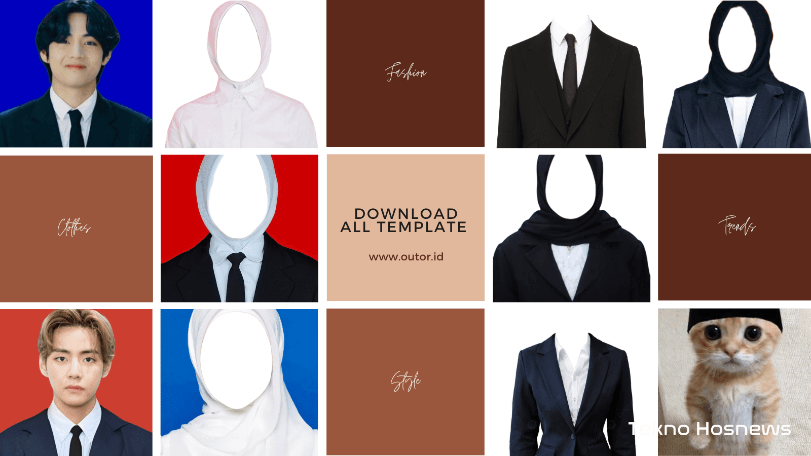 40+ Template Jas Wanita & Pria Pas Foto HD, PSD, PNG